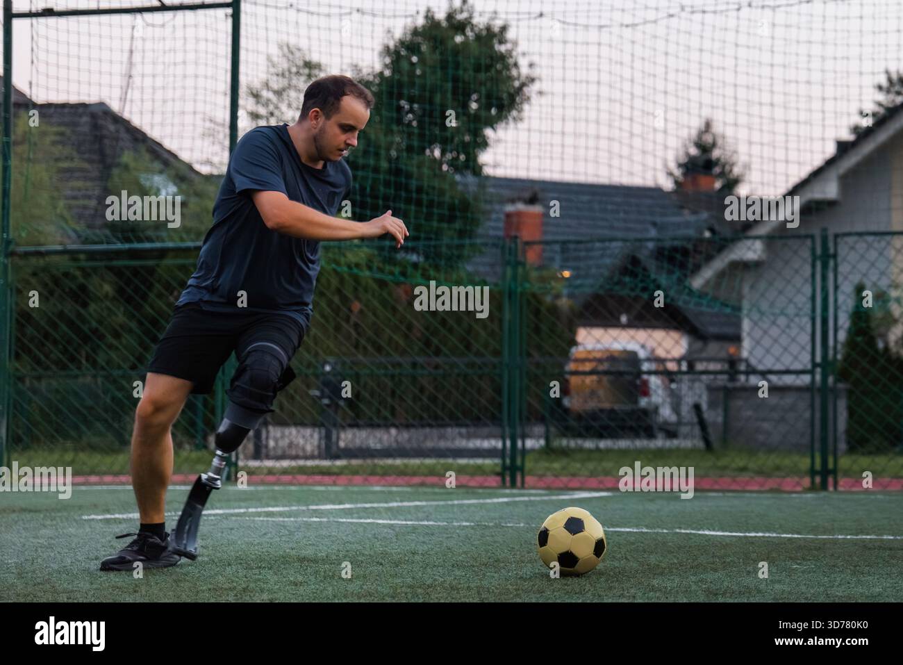 Football field man prosthetic leg hi-res stock photography and images ...