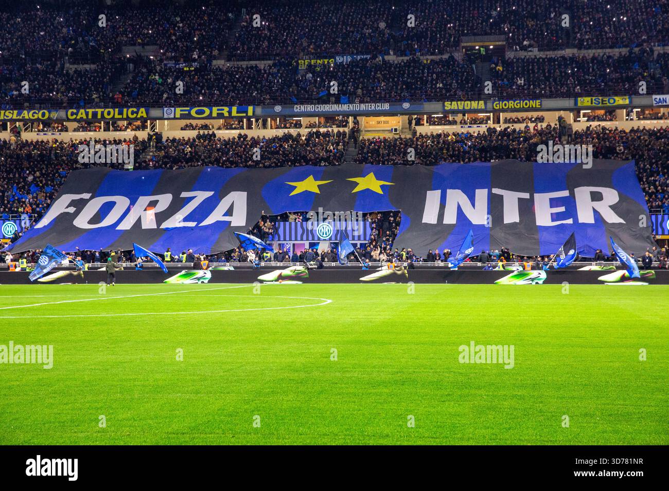 flag forza inter during serie A match Fc Internazionale vs AC Milan ...
