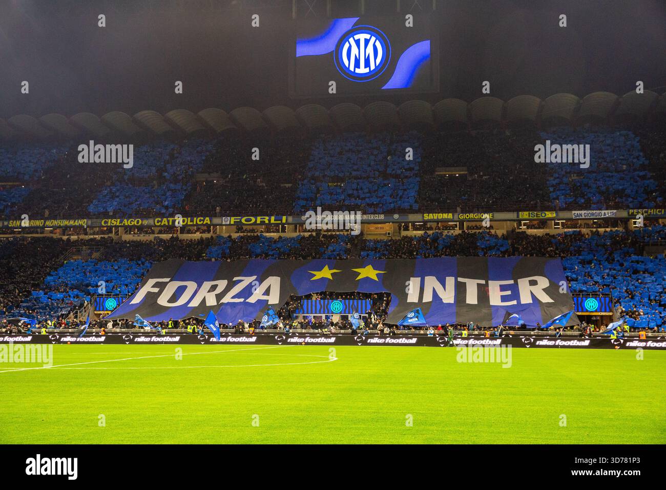 flag forza inter during serie A match Fc Internazionale vs AC Milan ...