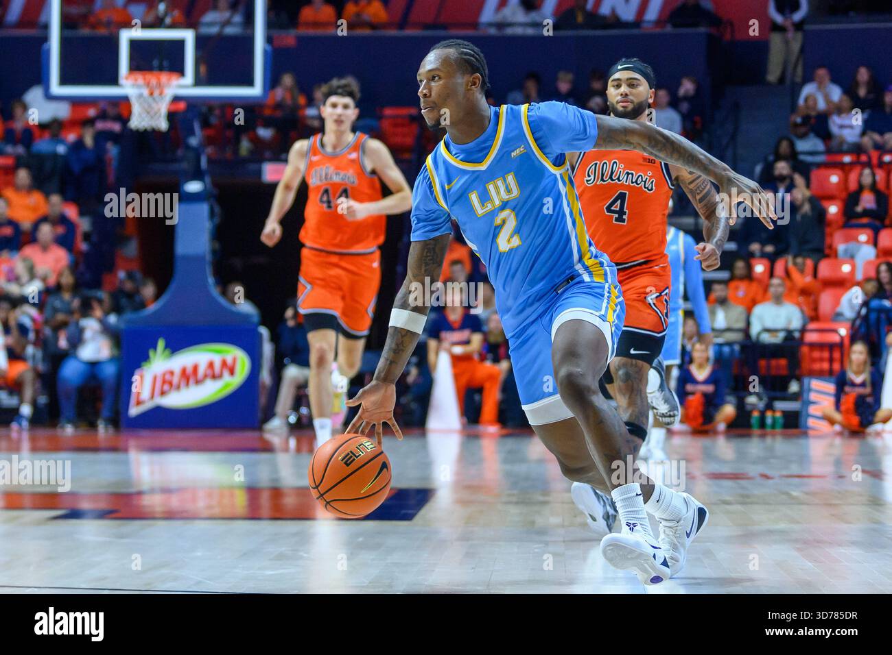 Long Island's Greg Gordon advances the ball during an NCAA college ...