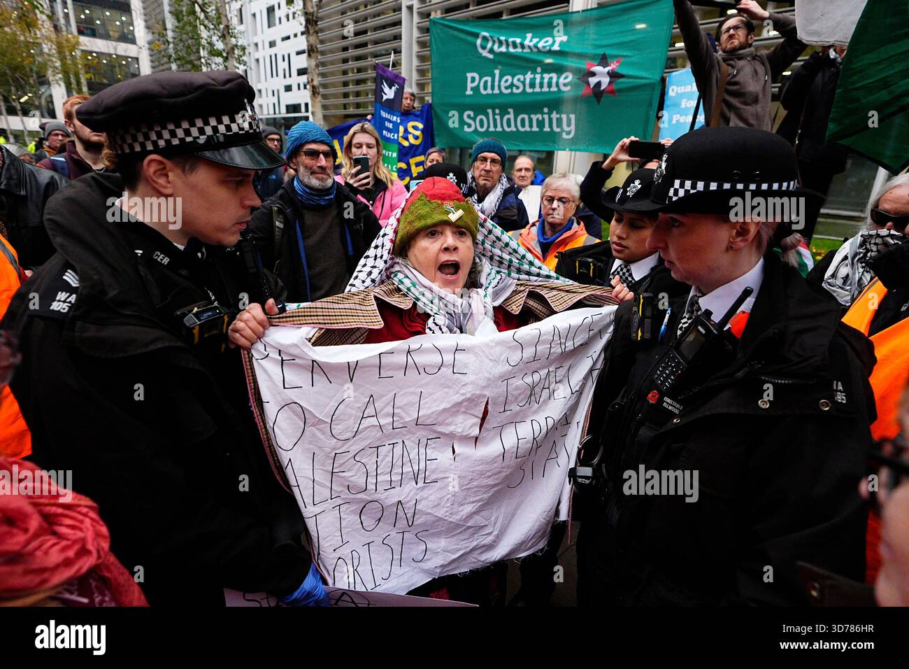 Campaigners take part in a Defend Our Juries protest in support of ...
