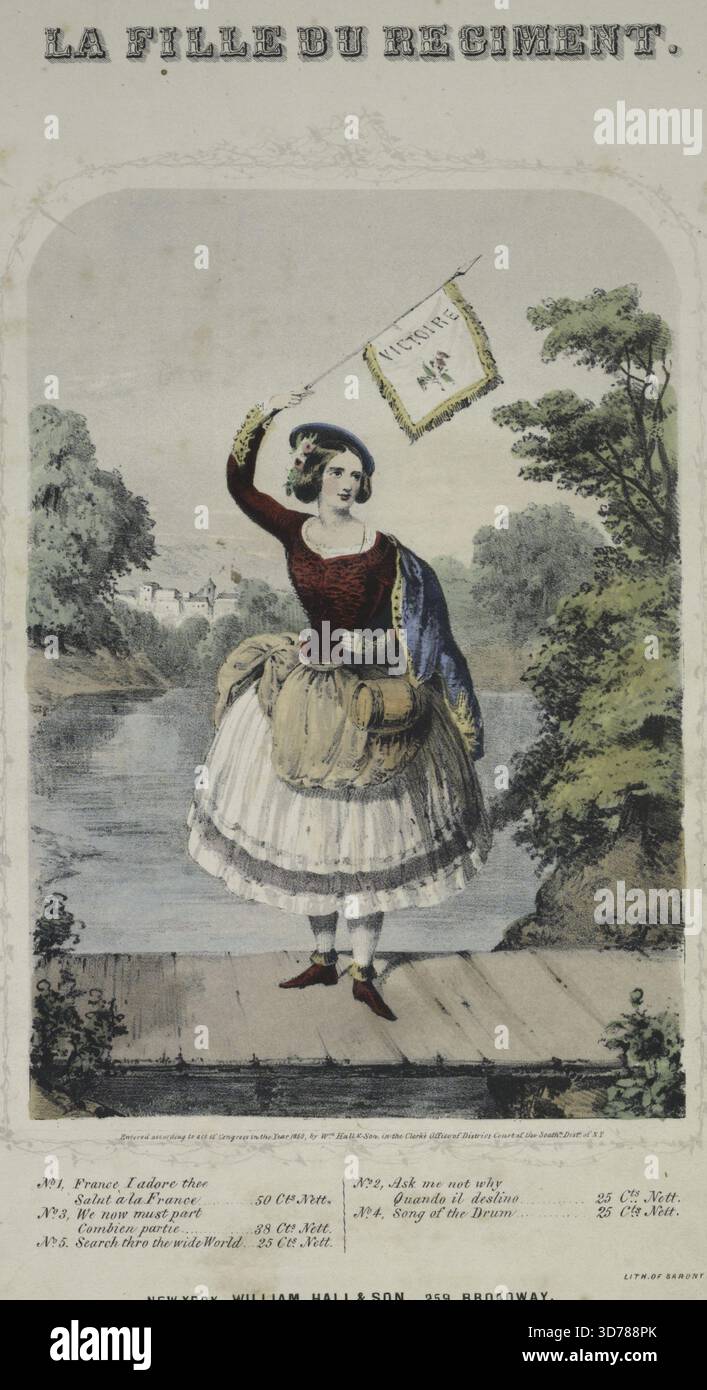 La fille du régiment., 1850, Additional, Vivandière. Published in New ...