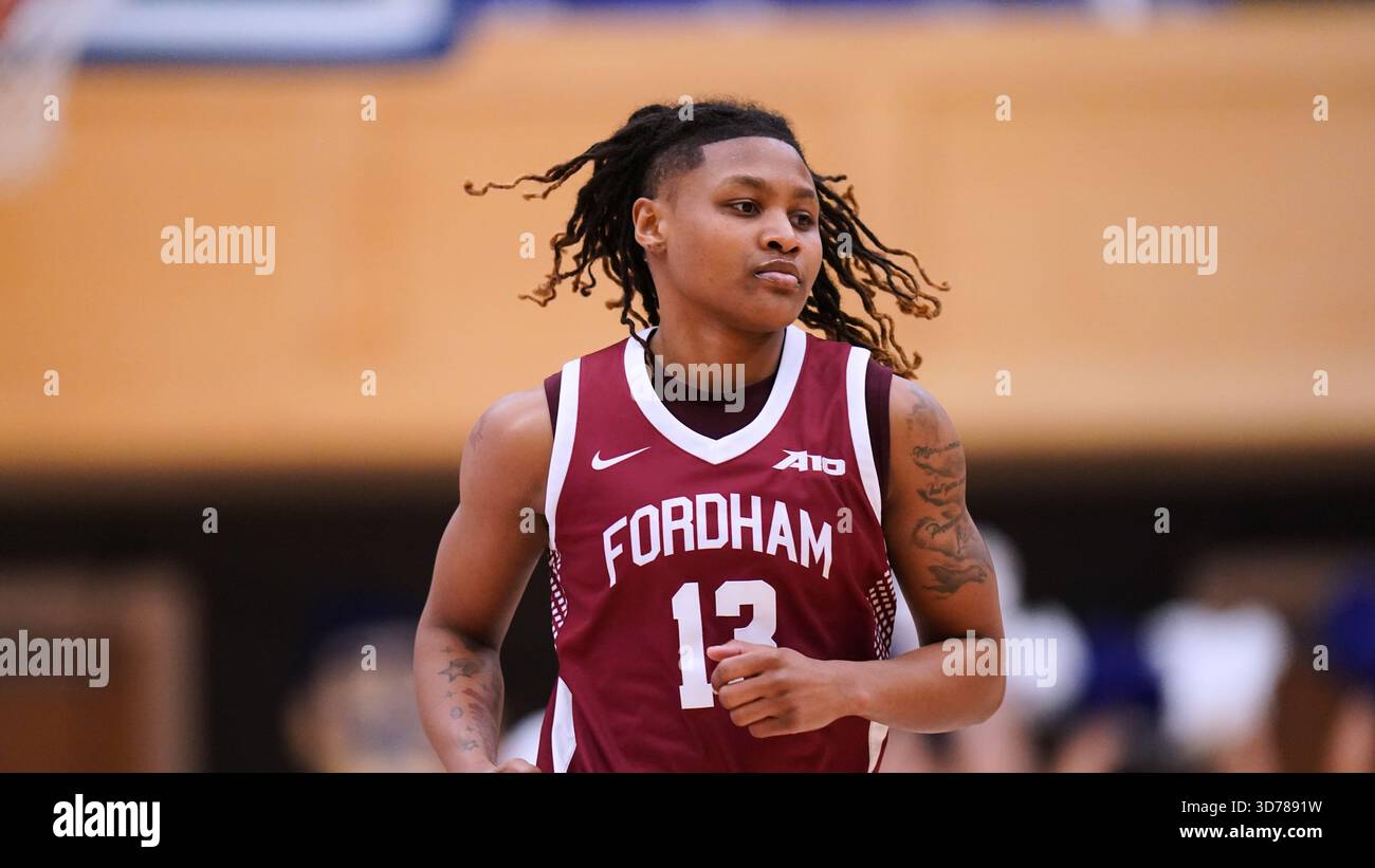 Fordham forward Emma Wilson-Saltos (13) during an NCAA basketball game against Seton Hall ...