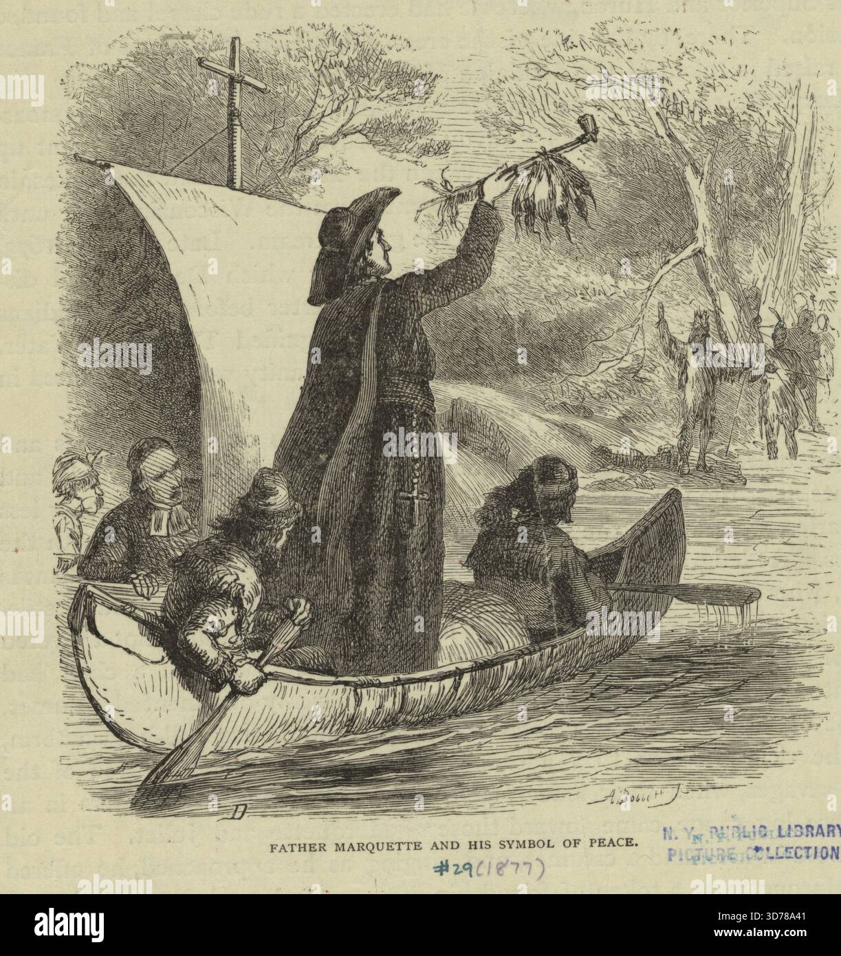 Father Marquette and his Symbol of Peace,' created by Felix Octavius ...