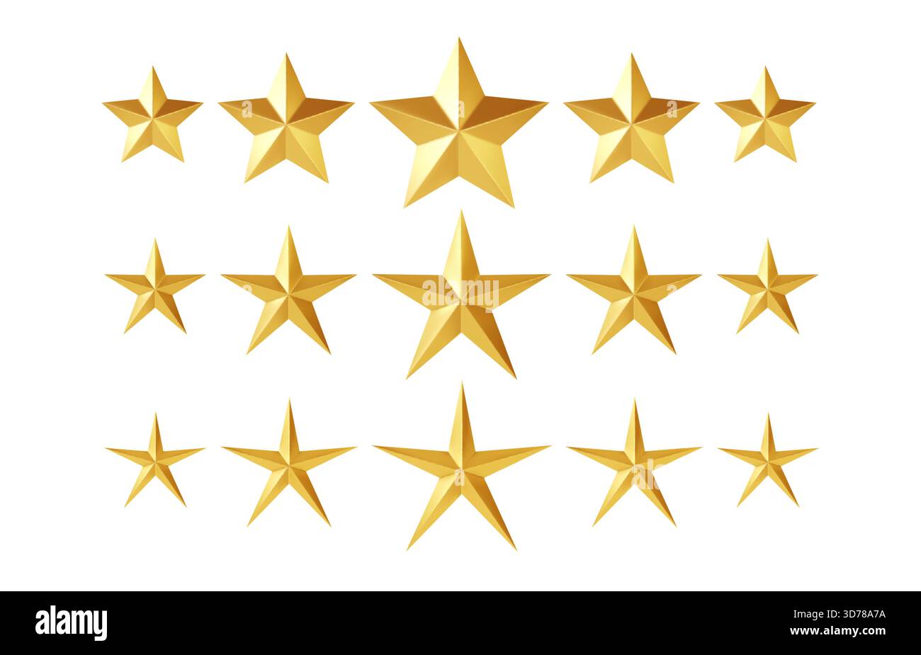 Fifteen Golden Stars In A Grid For Awards And Praise Bright Star ...