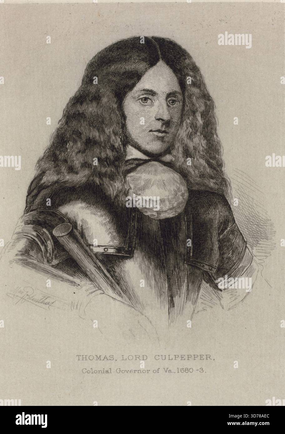 Thomas, Lord Culpepper, Colonial Governor of Virginia (1680-1683), 1880 ...