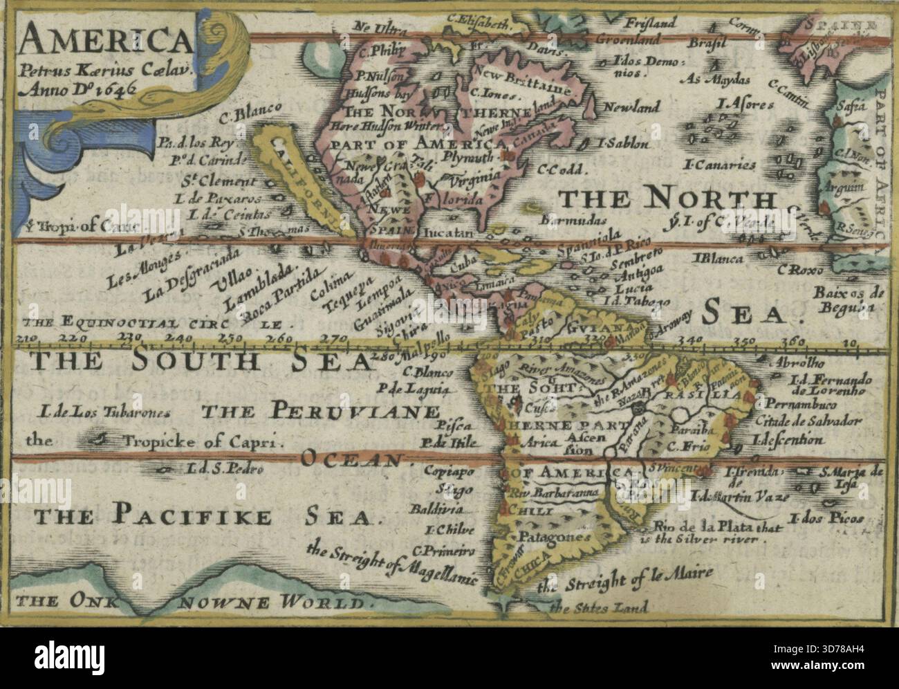 Map of America, issued in 1646 by William Humble. Printed in London by ...