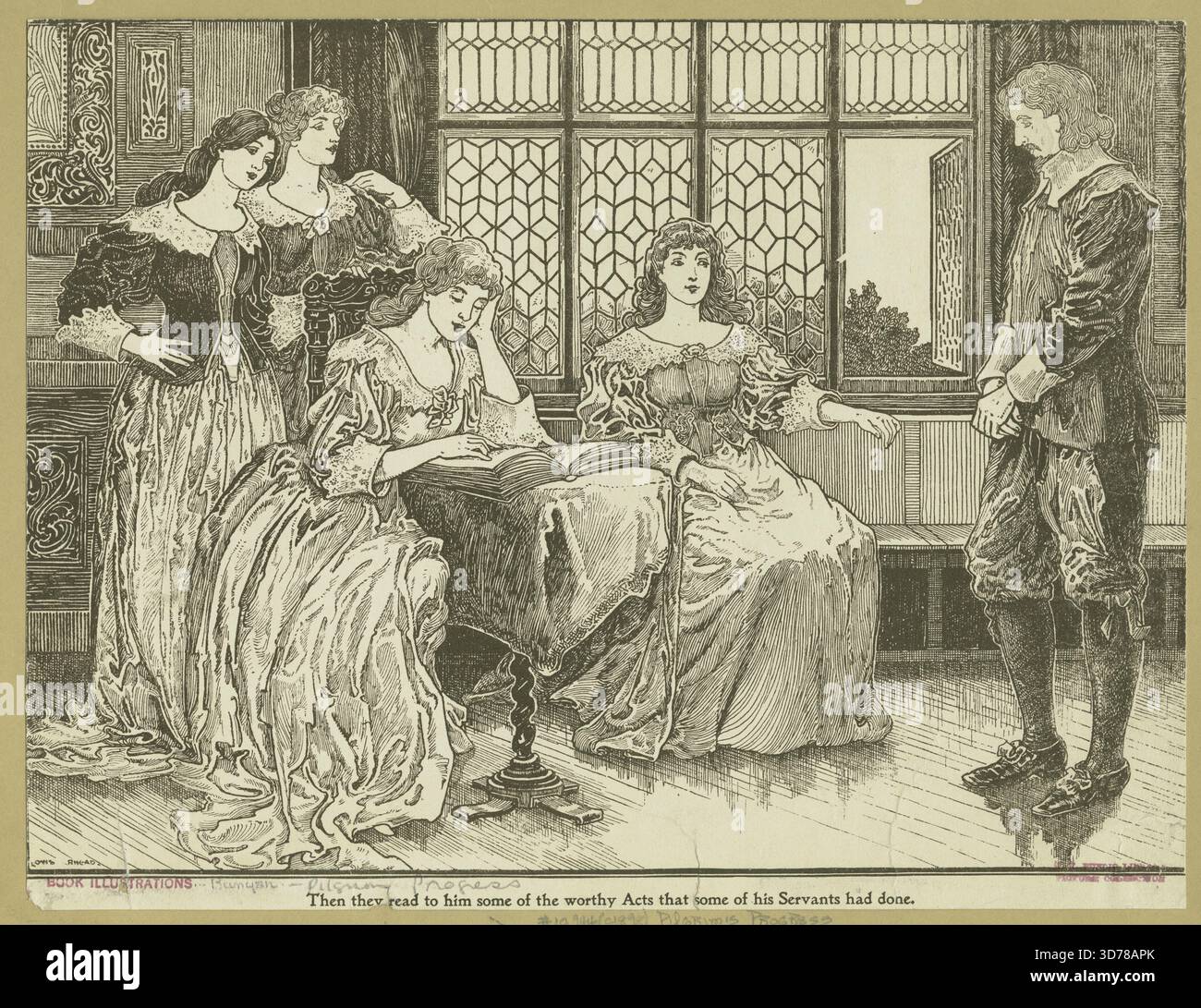 An illustration related to John Bunyan's 'Pilgrim's Progress,' dated ...