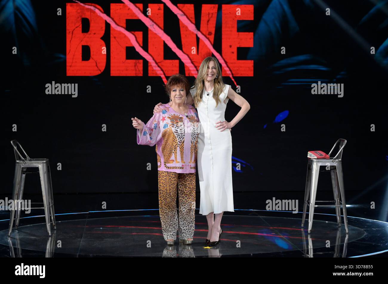 Orietta Berti (l) and Francesca Fagnani (r) attend the fourth episode ...