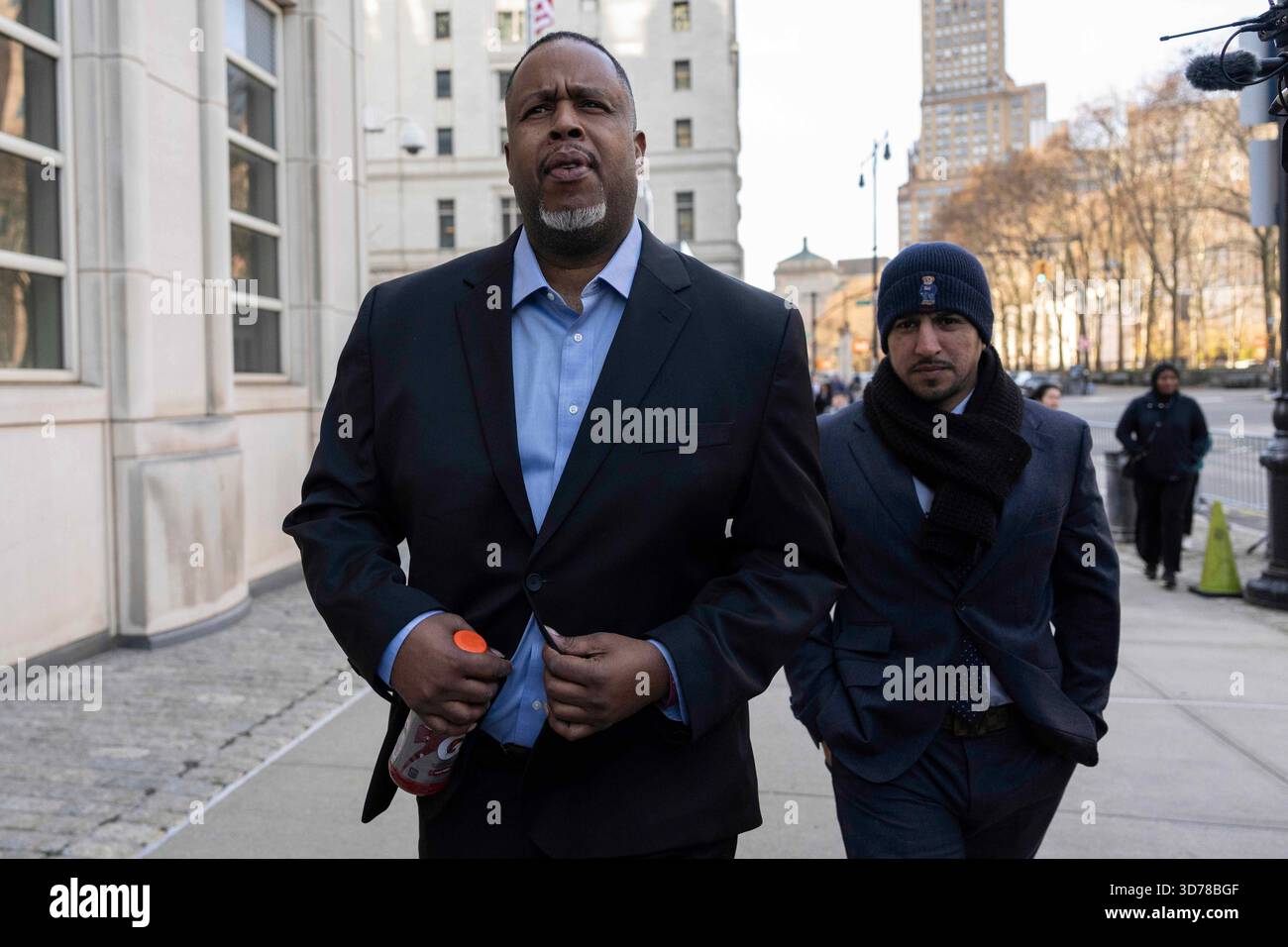 Former NBA player and assistant coach Damon Jones arrives at Brooklyn ...