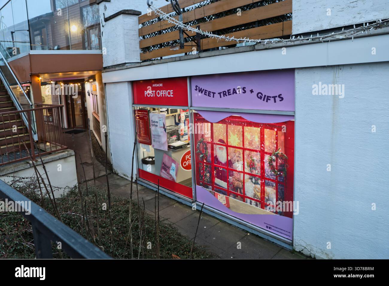 Exterior of Aviemore Post Office and Kilted Fudge Scotland November 2025 Stock Photo - Alamy