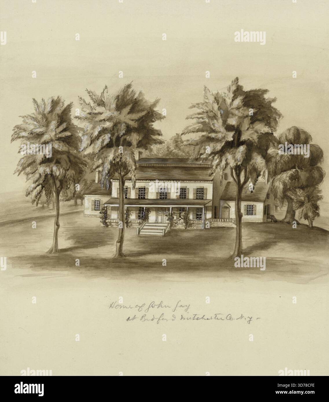 Home of John Jay at Bedford, Westchester County, New York. Created by ...