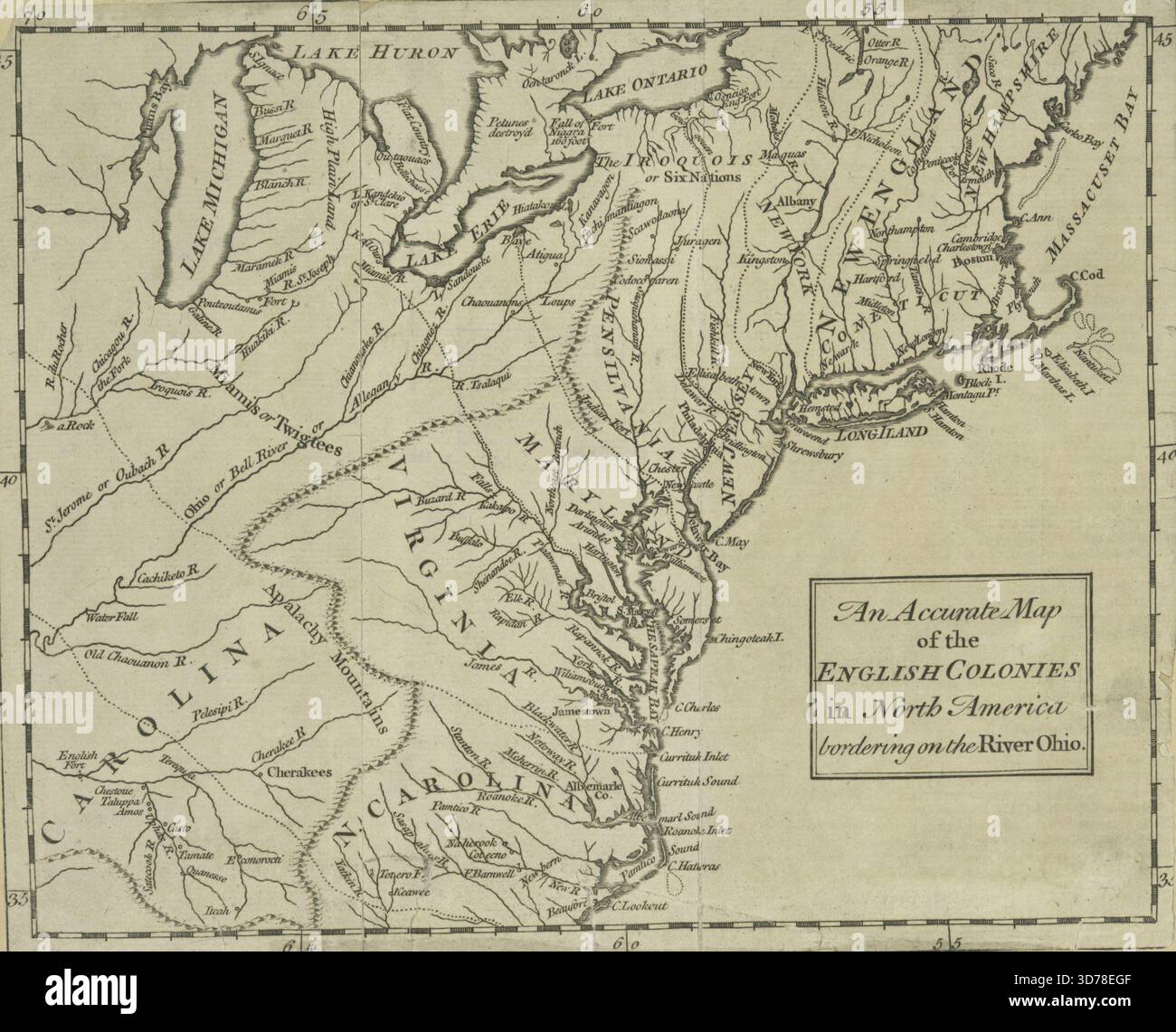 An accurate map of the English colonies in North America bordering on ...