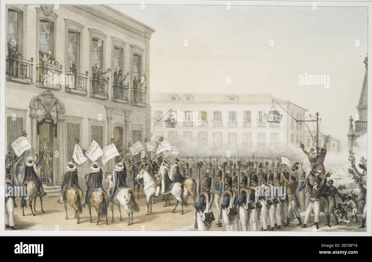 Acclamation of D. Pedro II in Rio de Janeiro on April 7, 1851. The ...
