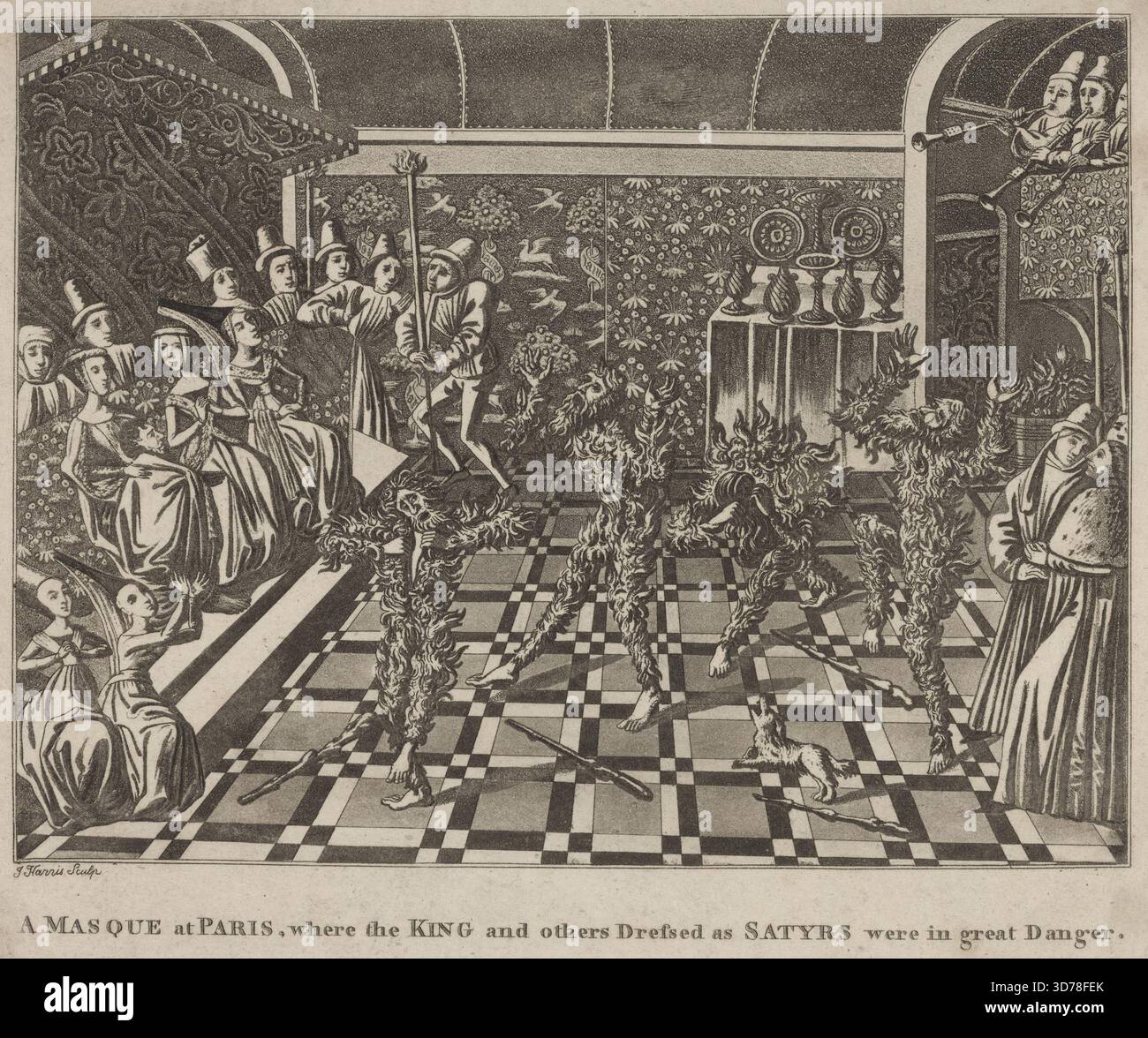 A Masque at Paris, where the King and others dressed as satyrs were in ...