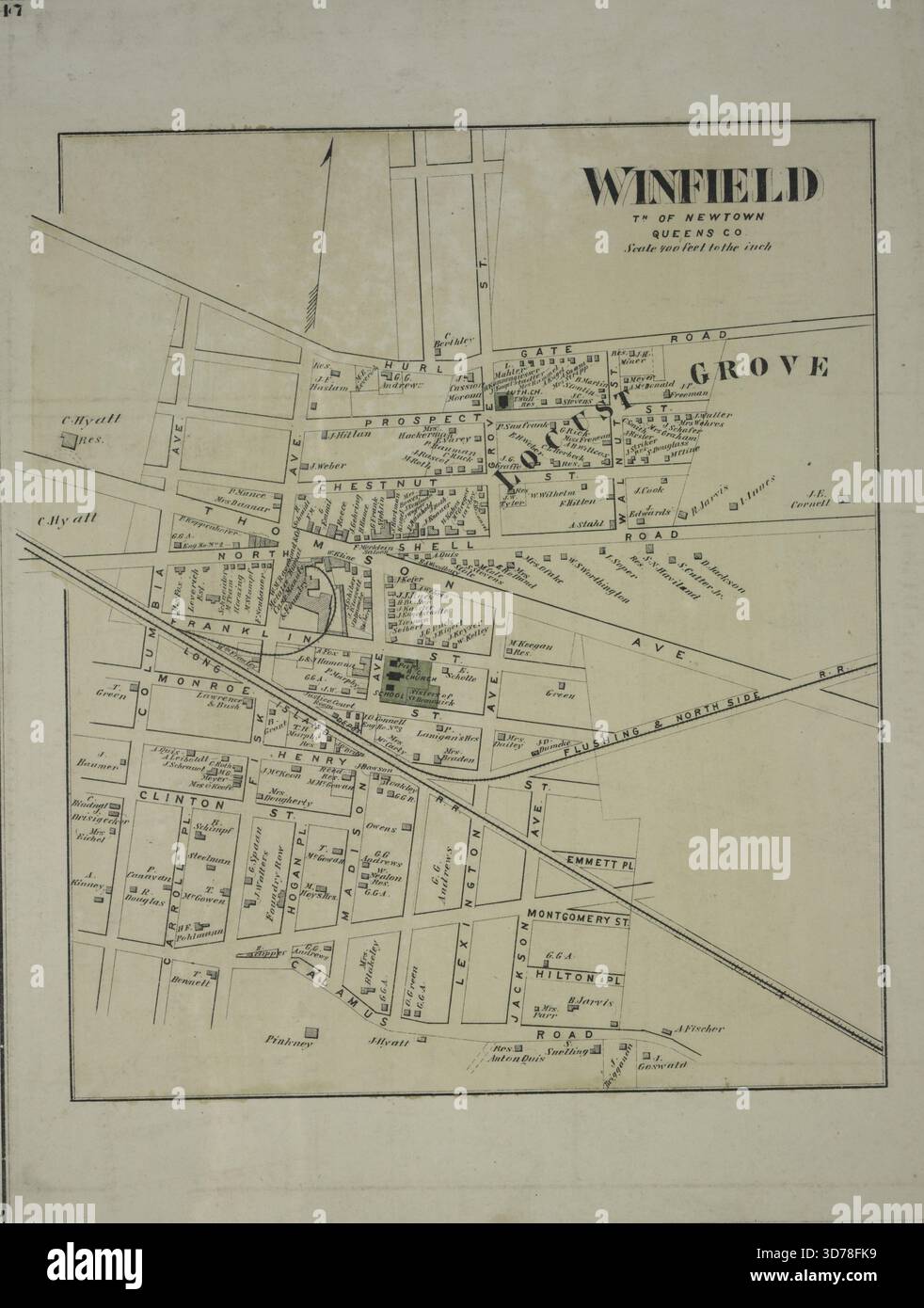 Winfield, Tn. of Newtown, Queens Co., 1873, published by Beers ...