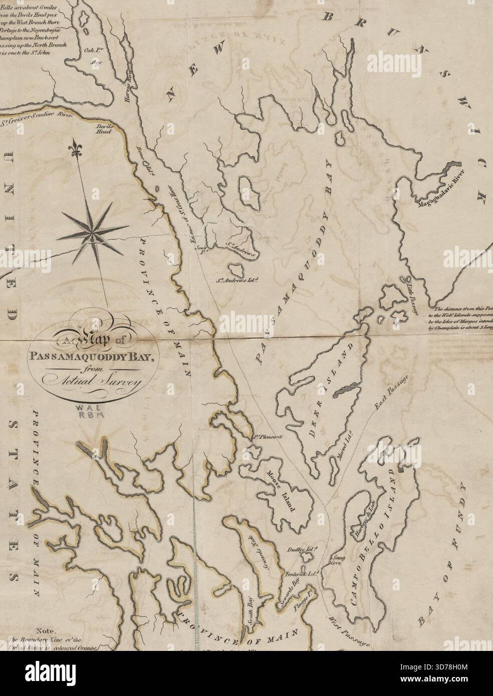 Map of Passamaquoddy Bay from actual survey, 1814, by J. M. Richardson ...