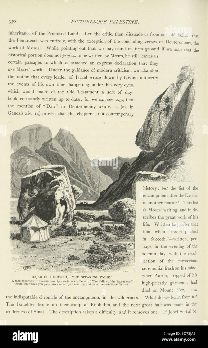 Hajar el Lagweh, 'The speaking stone.' A rock covered with Sinaitic ...