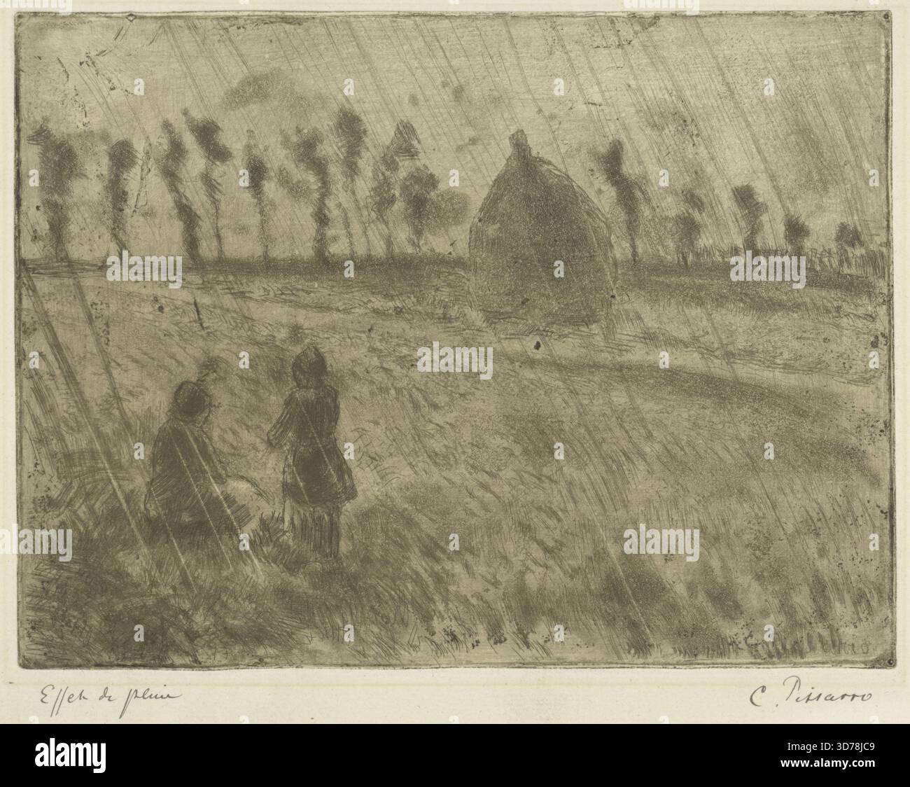 Effet de pluie (Effect of Rain), 1871 - 1887, 1879, Croplands, rain ...