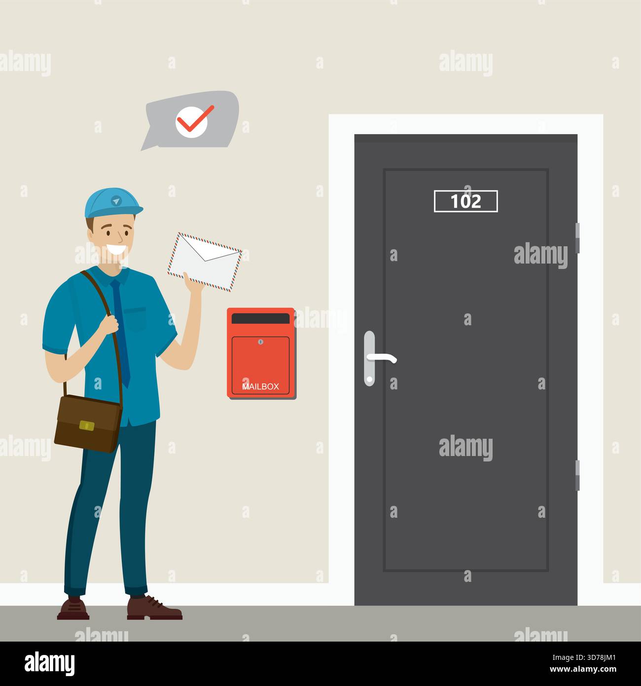 Front door number person Stock Vector Images - Alamy