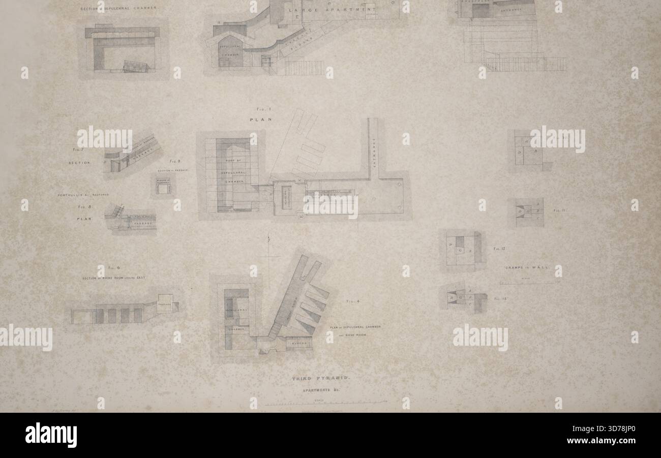 Third Pyramid. Apartments &c., 1839 - 1842, Perring, J. S. (John Shae ...