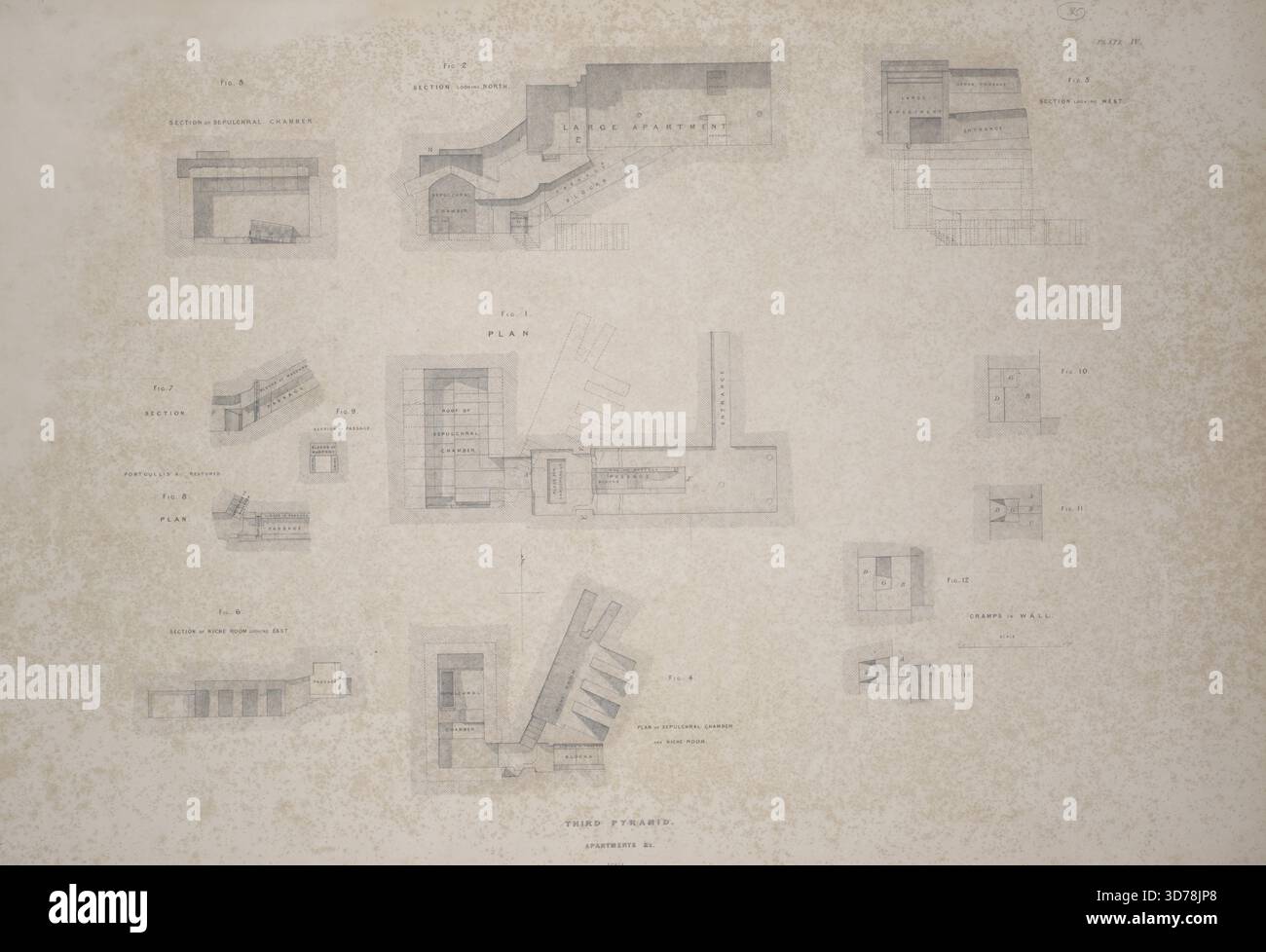 Third Pyramid. Apartments &c., 1839 - 1842, by J. S. Perring. Issued in ...