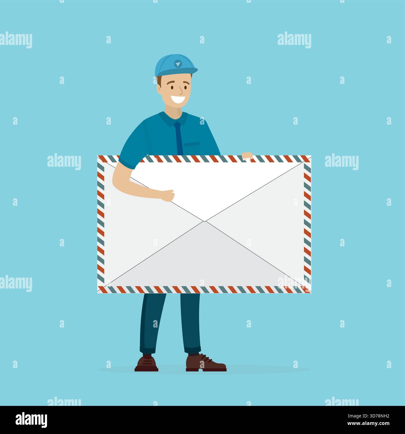 Happy cheerful male employee in Stock Vector Images - Alamy