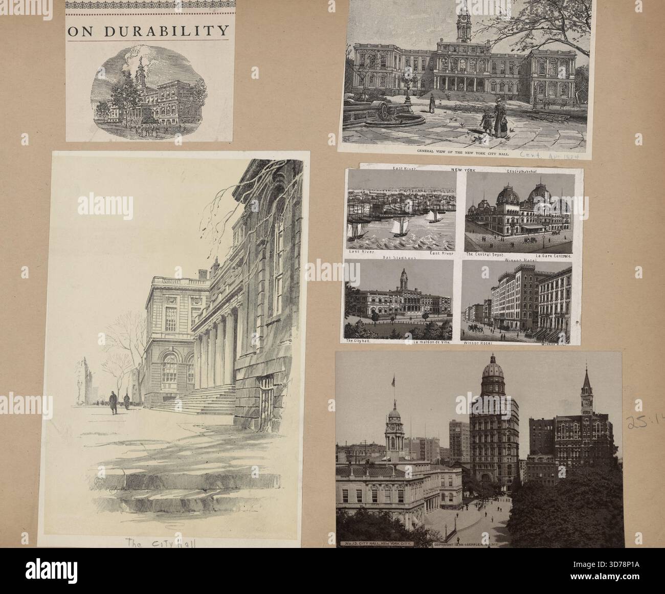 City Hall, Pulitzer Building, and Tribune Building, New York City, Park ...