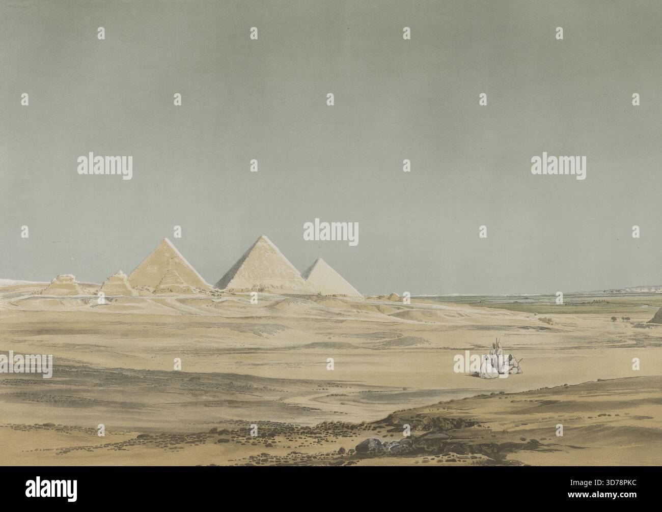 Giseh jizah ansicht der pyramiden von suden hi-res stock photography ...