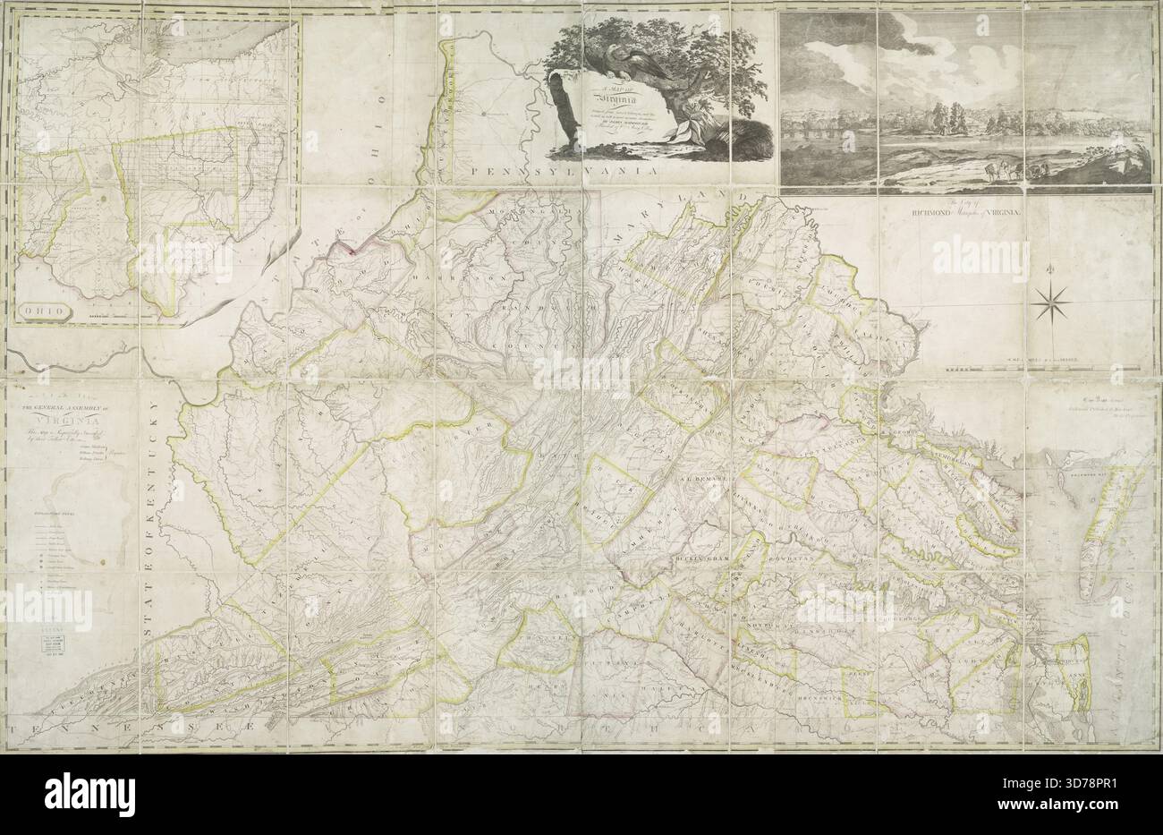 A map of Virginia formed from actual surveys and the latest accurate ...