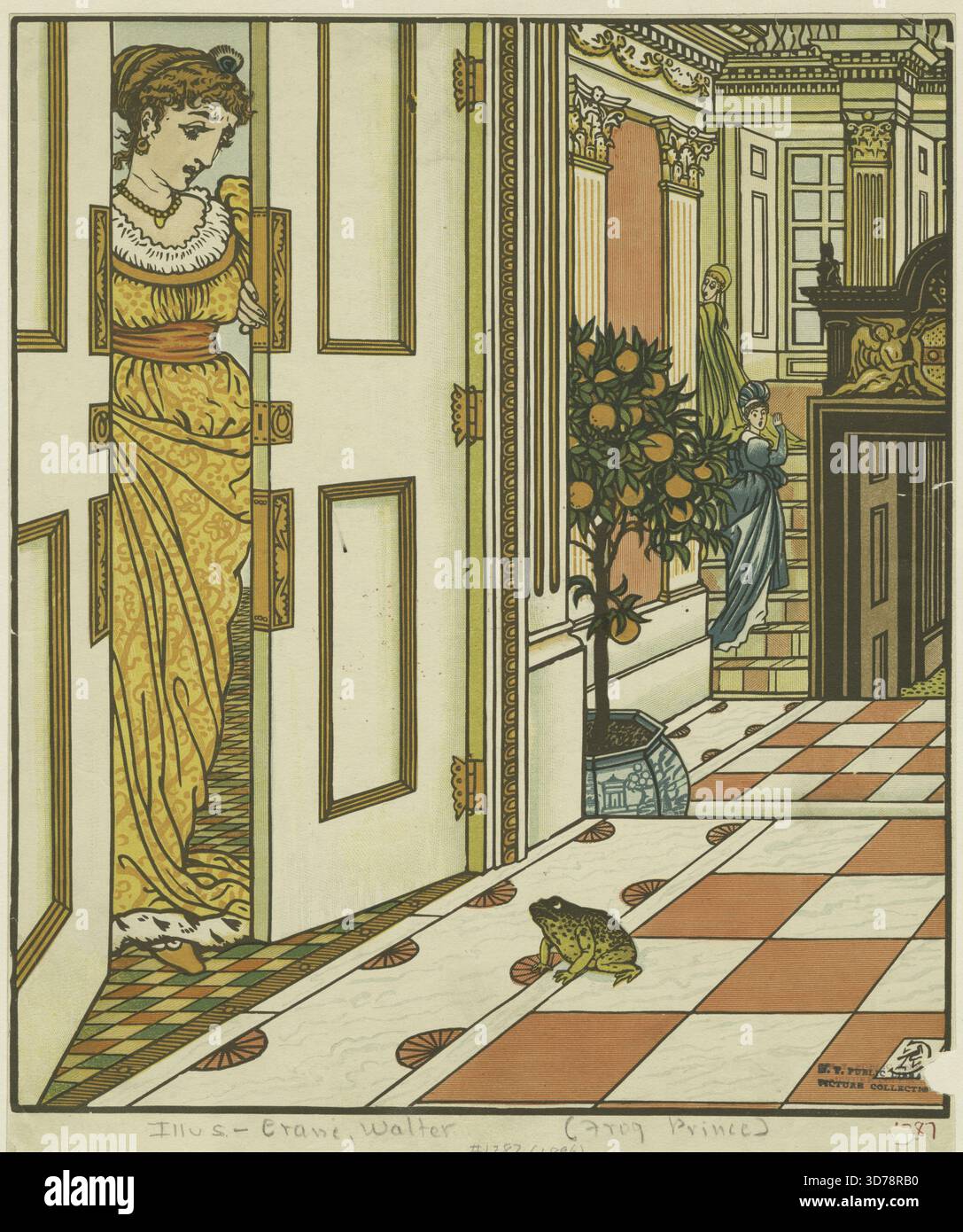 The King's daughter is horrified to see the ugly frog, 1896, Crane ...