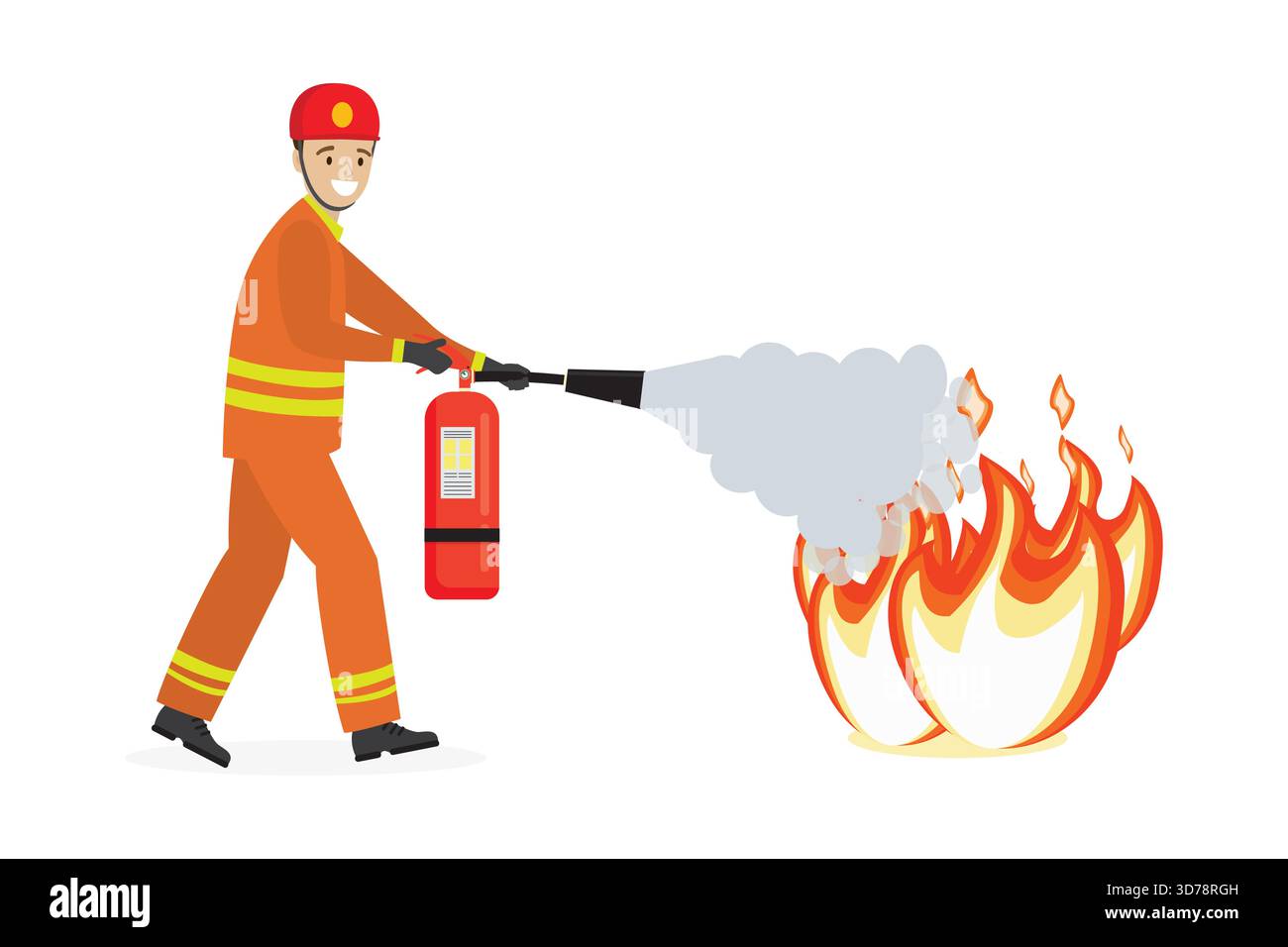 Fireman vector illustration sketch Stock Vector Images - Alamy