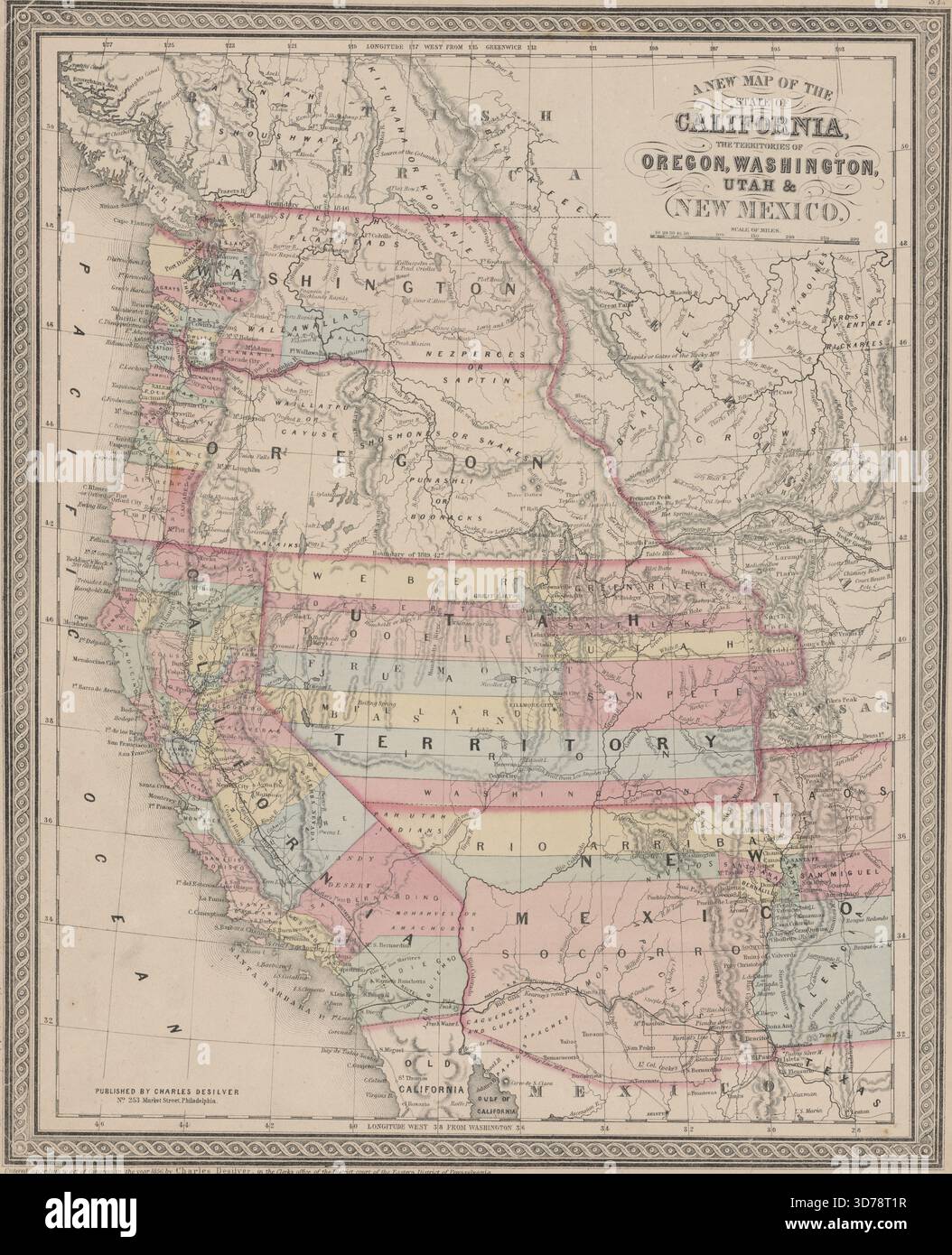 A new map of the state of California and the territories of Oregon ...
