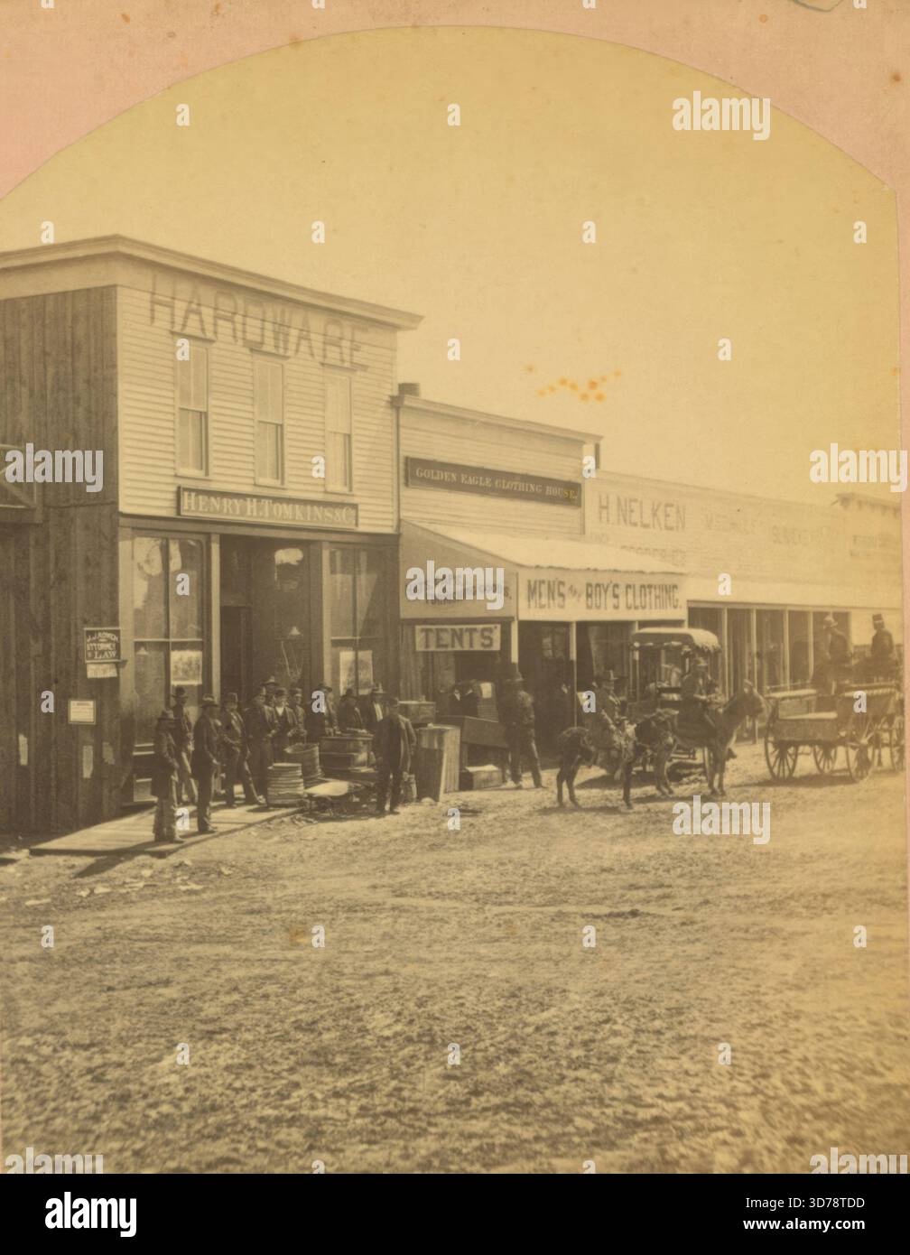 Market at the corner of Main and Mill Streets in Silver Cliff, Colorado ...