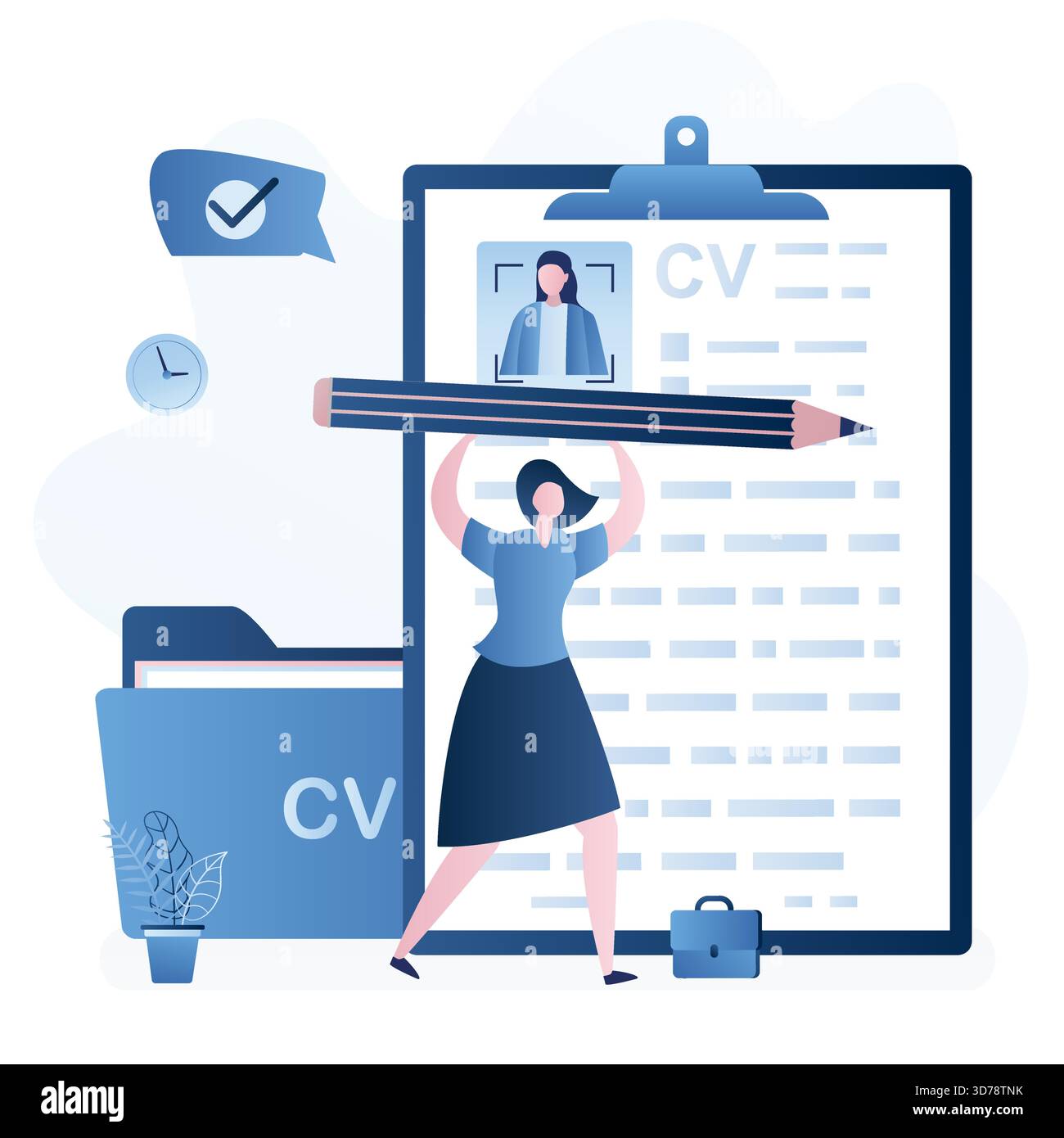 Female avatar pencil Cut Out Stock Images & Pictures - Alamy