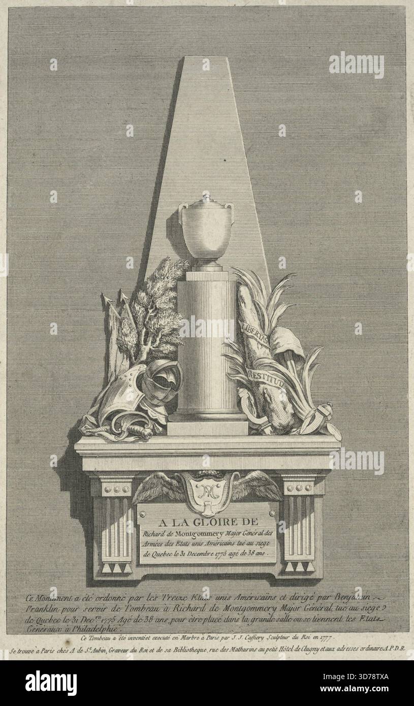 A print commemorating Richard Montgomery, ordered by the thirteen ...