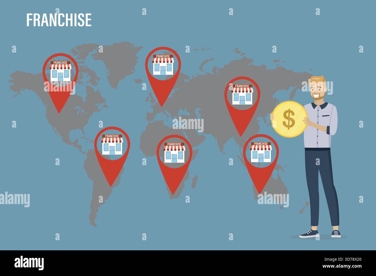 World shops Stock Vector Images - Alamy