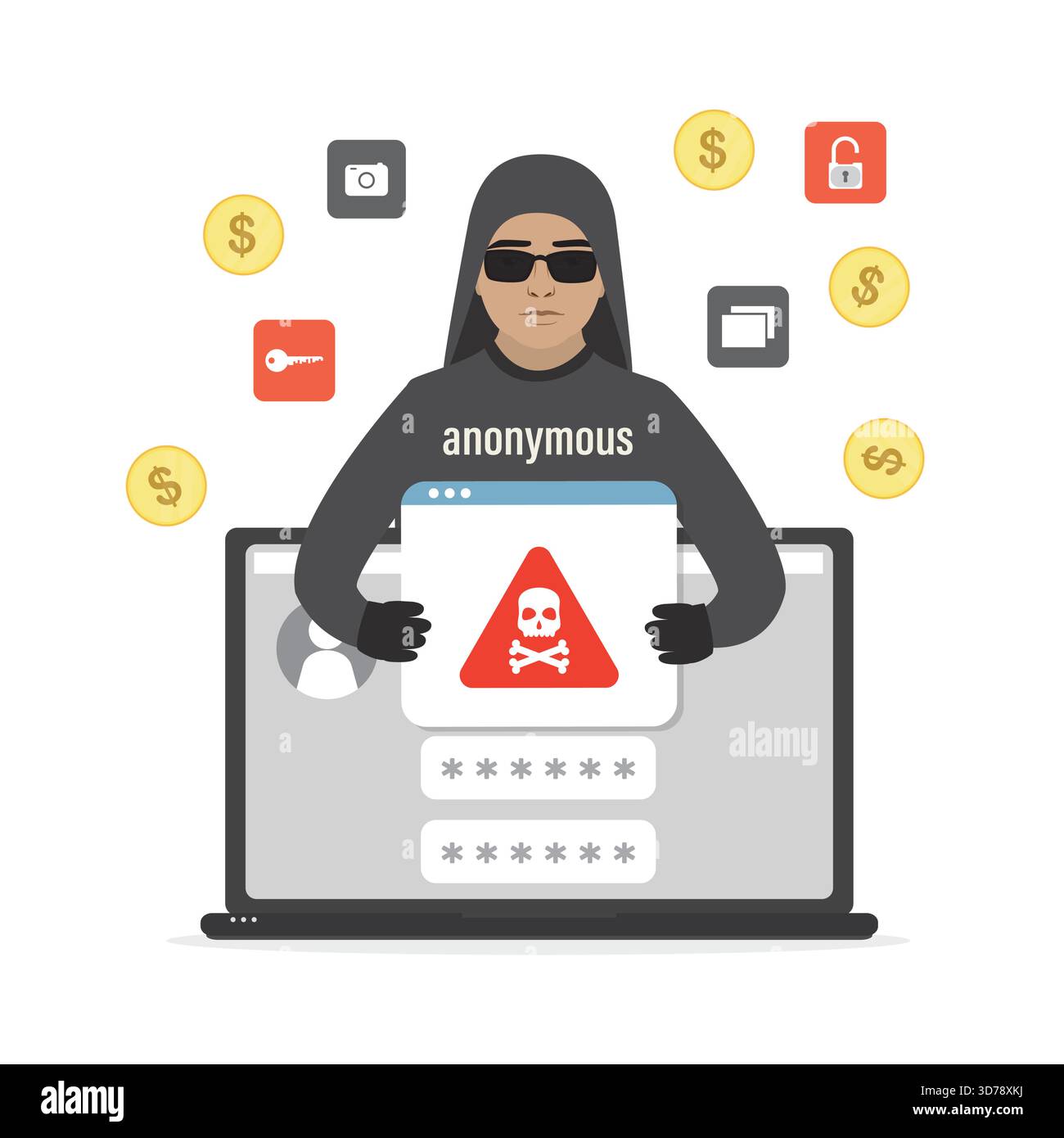 Banner malware software on Stock Vector Images - Alamy