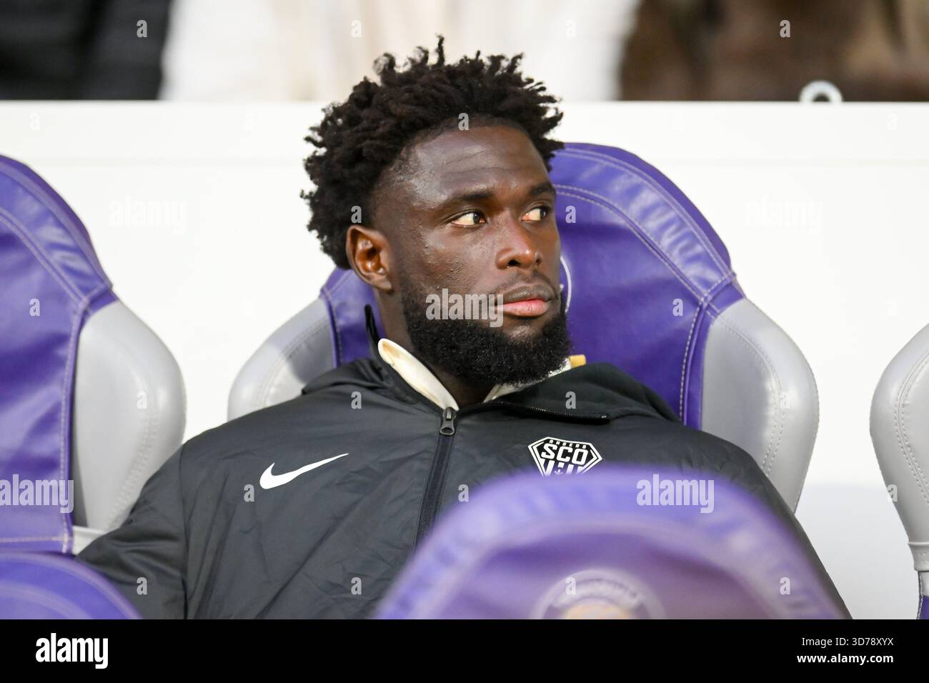 Carlens Arcus of SCO Angers during the Ligue 1 McDonald's match between Toulouse and Angers at ...