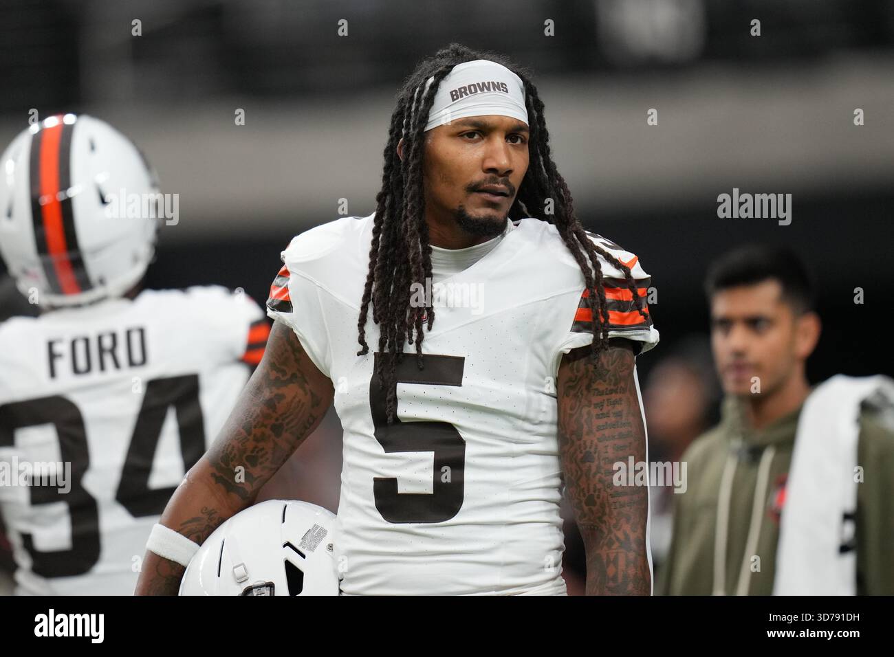 Cleveland Browns safety Rayshawn Jenkins (5) during an NFL football ...