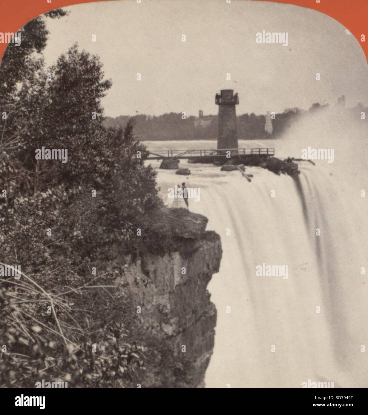 Terrapin Tower, Goat Island, Niagara, N.Y., 1850 - 1930. The image ...