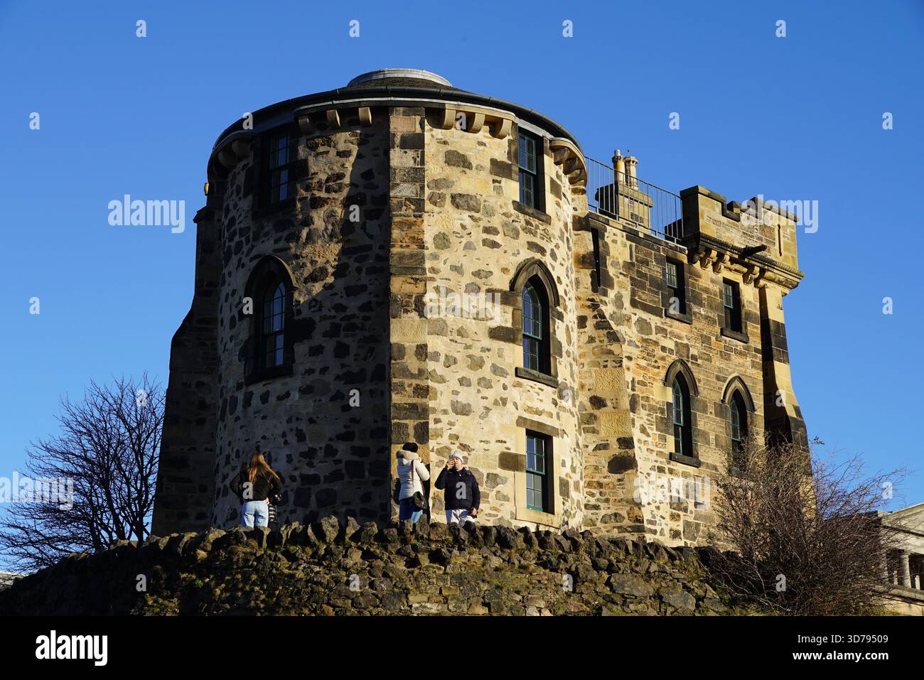 The historic Governor’s House on Calton Hill in Edinburgh, lit by ...