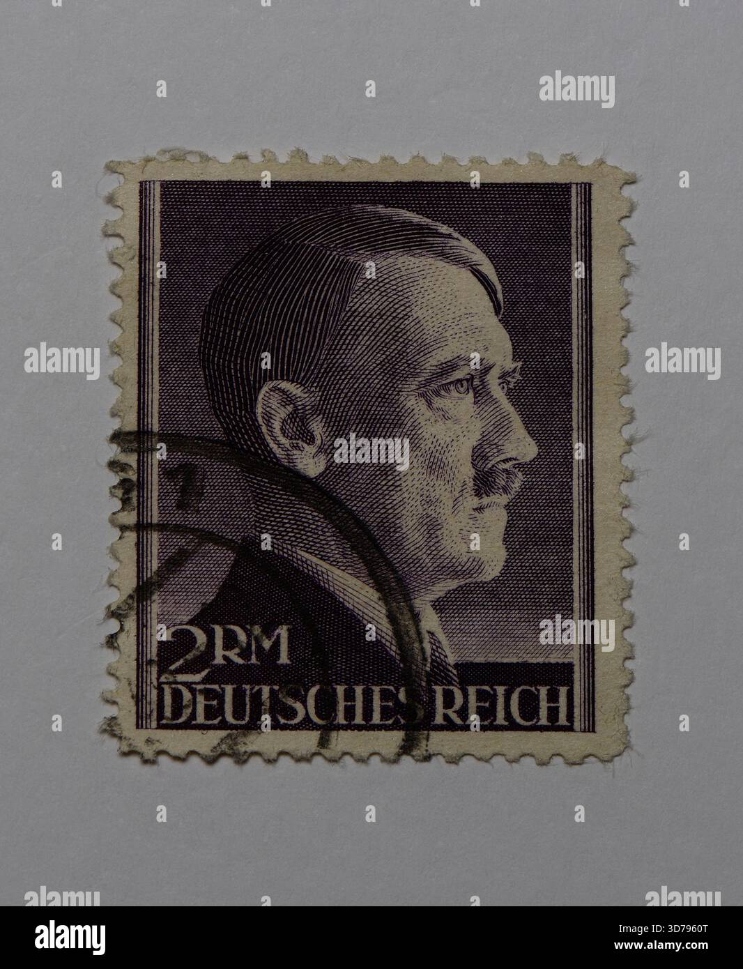 Third Reich stamps. 2 RM (Reichsmark) German Reich, 1942 Stock Photo ...