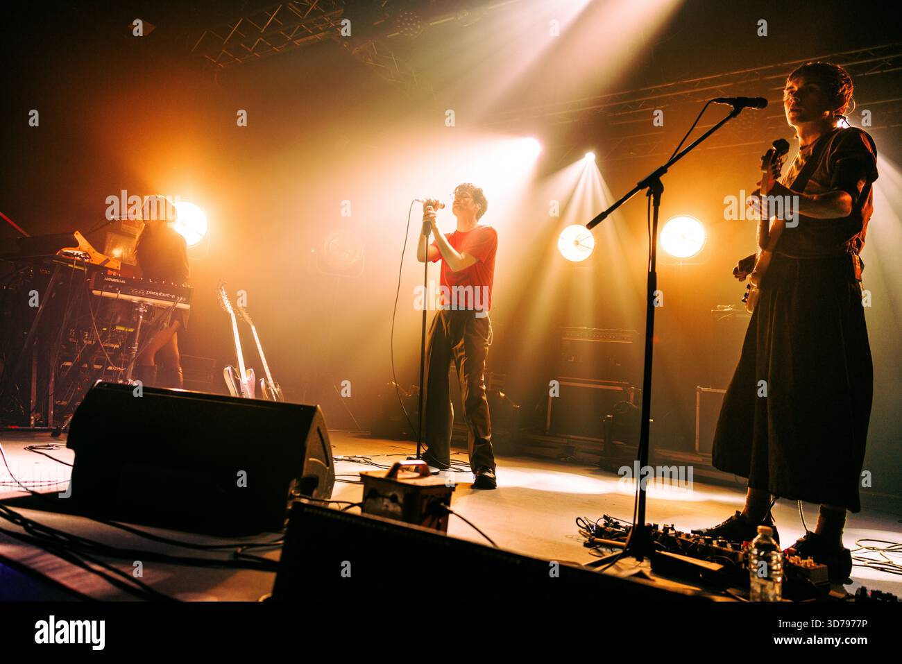 American Indie pop band Nation Of Language performs live at Magazzini Generali in Milan, Italy ...