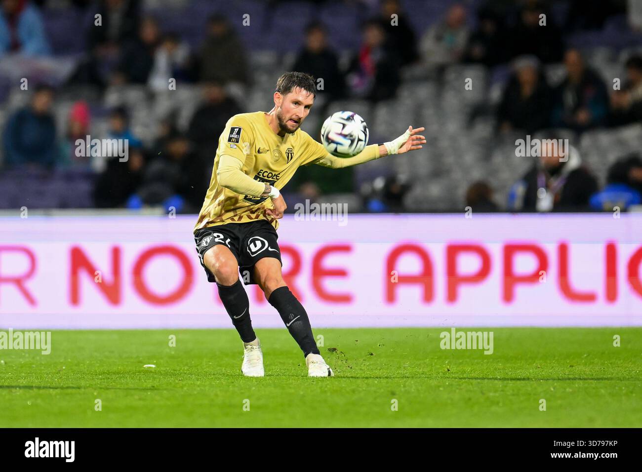 Jordan Lefort of SCO Angers during the Ligue 1 McDonald's match between ...