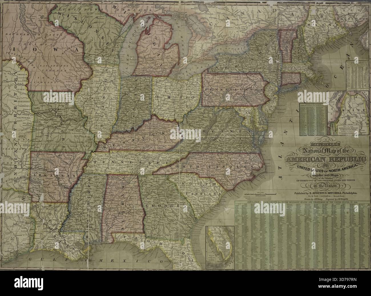 Mitchell's national map of the American Republic or United States of ...