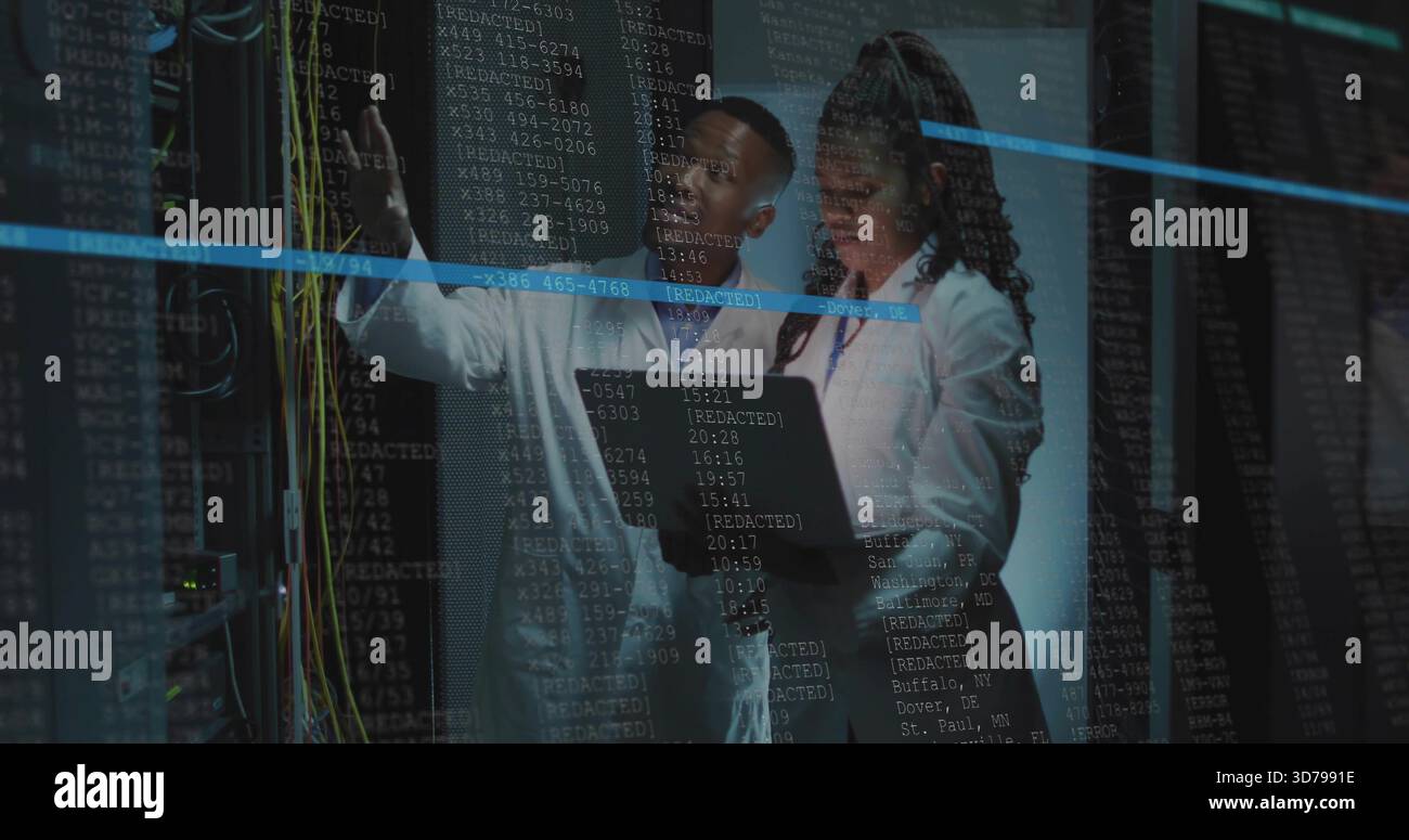 Woman diagnosing server hardware in hi-res stock photography and images ...