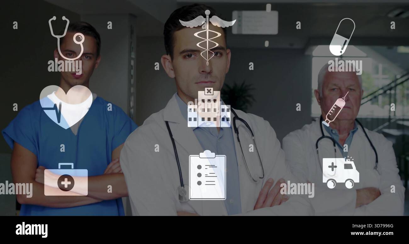 Standing lead doctor team hi-res stock photography and images - Alamy