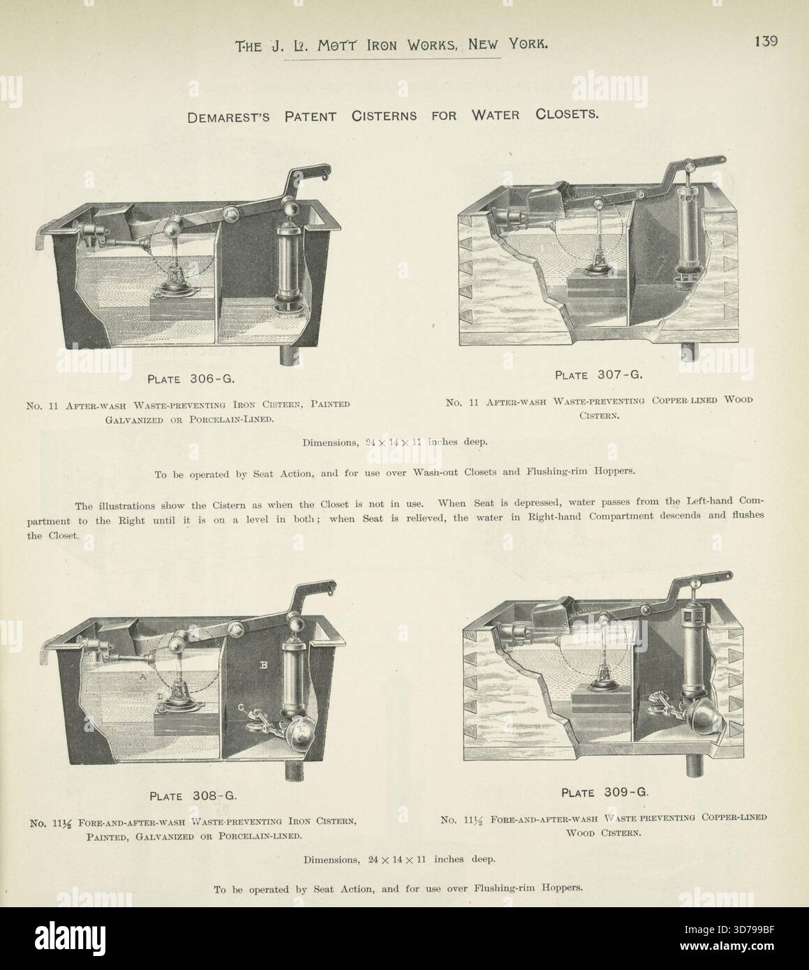 Demarest's Patent Cisterns for Water Closets, 1888, by J.L. Mott Iron ...