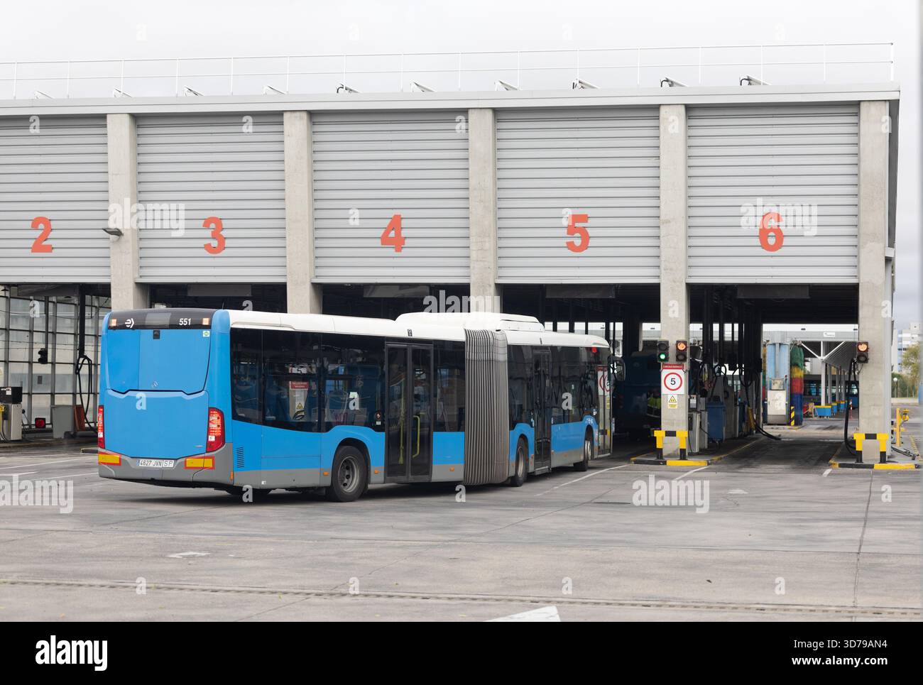 EMT buses at the EMT bus depot on November 24, 2025, in Madrid (Spain ...